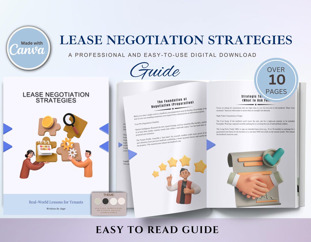Lease Negotiation Strategies Guide: Rental Agreements (digital Download ...