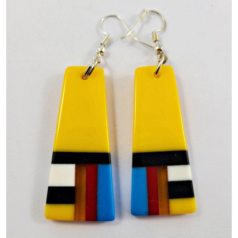 Native Inlay Earring - Etsy