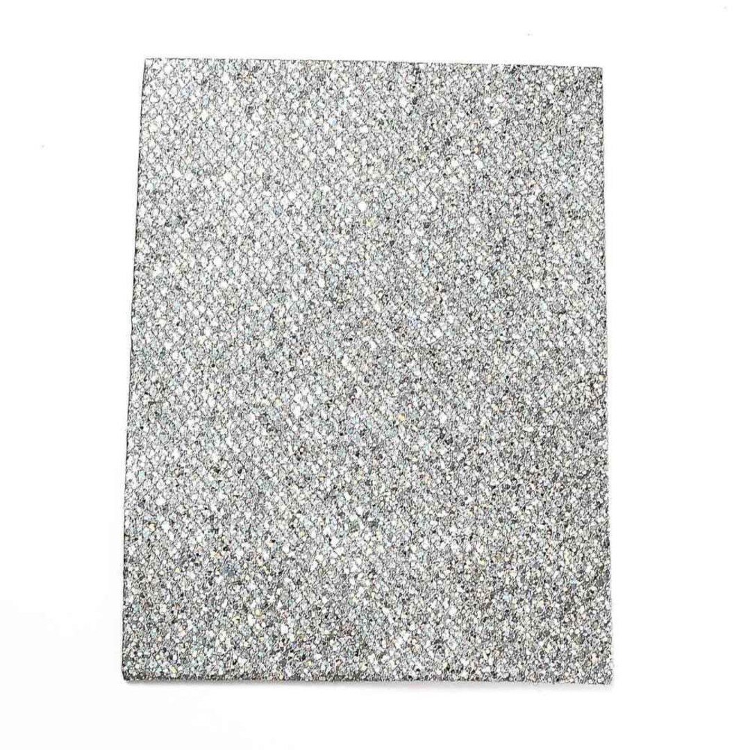 Silver Glitter Vinyl, Pleather/faux Leather Backing, Fabric Material ...