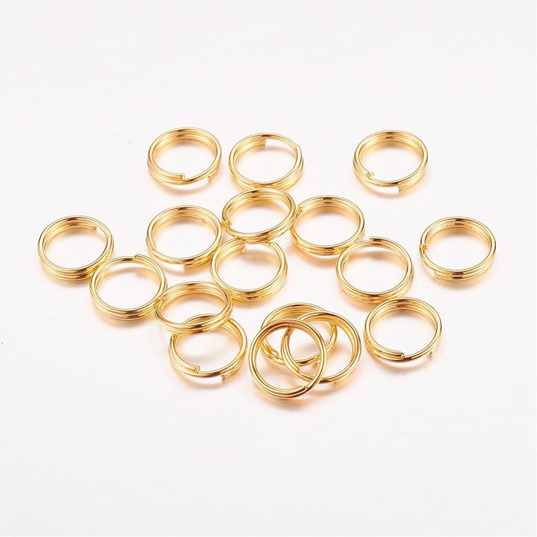 8mm Gold Plated Jump Rings Split Key-rings 20g - Etsy