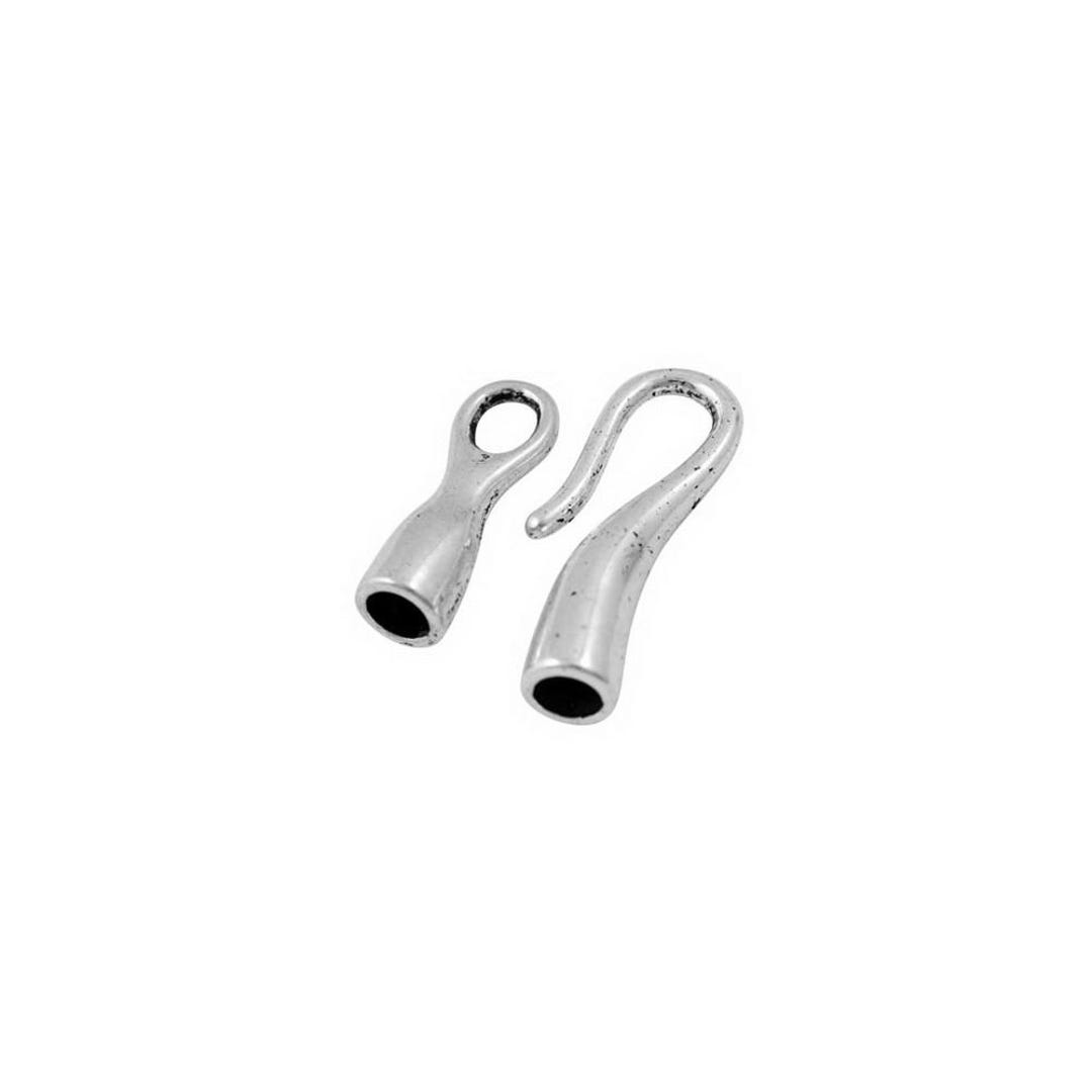 Cord Ends Tibetan Style Hook and Eye Clasps, 4mm Hole – Antique Silver ...
