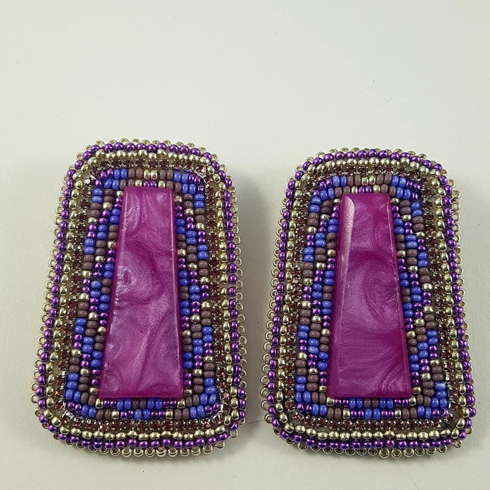 Cree Native American Beaded Earrings Fingernail Posts - Etsy