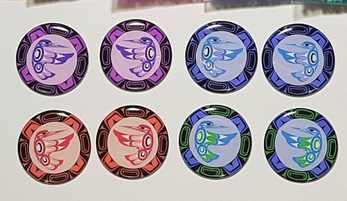 Native Hummingbirds 8pcs 1 Round Polyurethane Cabochon - Etsy