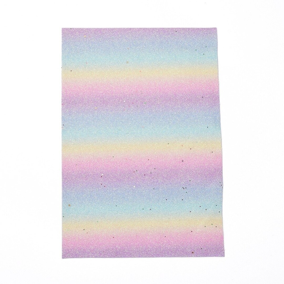 8x6" Rainbow Glitter Vinyl Backing Fabric Material 1 Sheet - Etsy
