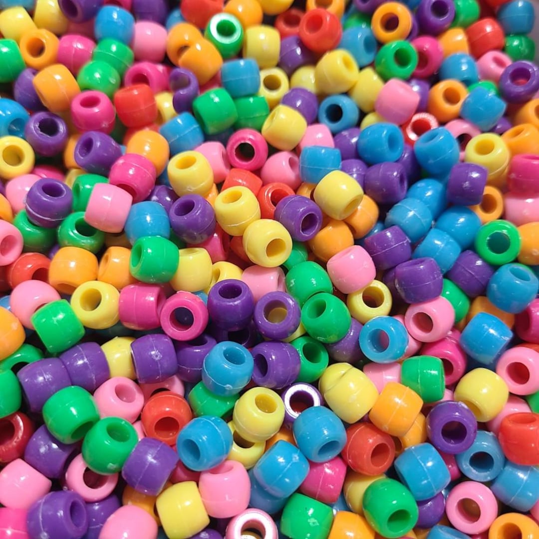 Plastic Pony Beads Mixed Colour 50g - Etsy