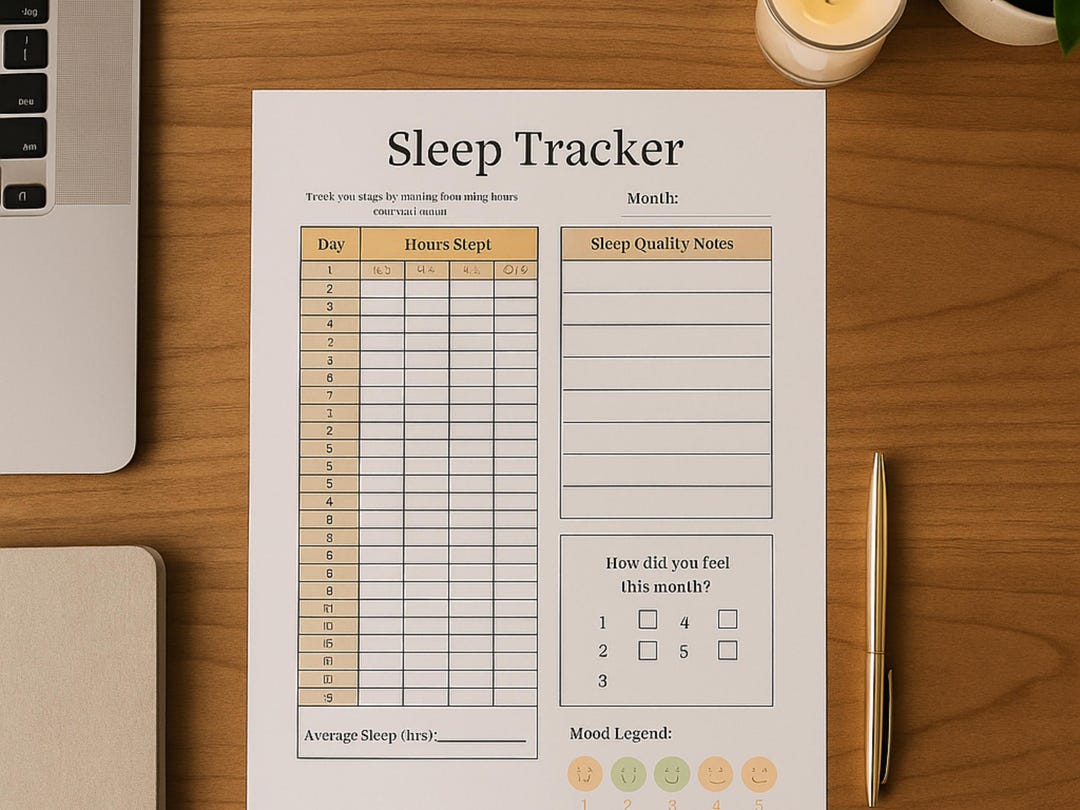 Track Your Sleep Patterns With Our Printable Bedtime Journal & Wellness ...