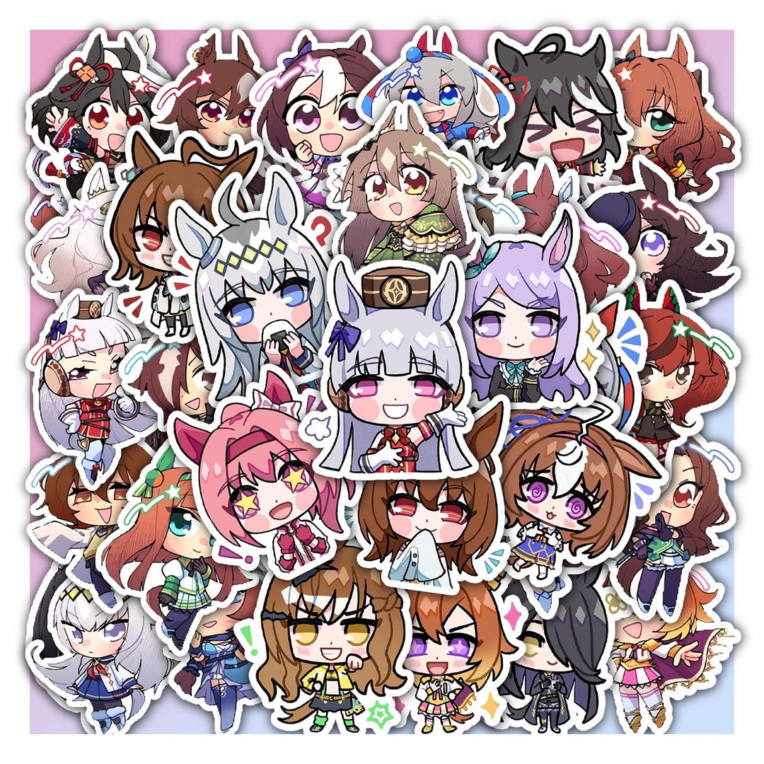 Uma Musume Stickers Sheet – Cute Anime Horse Girls Vinyl Decals for ...