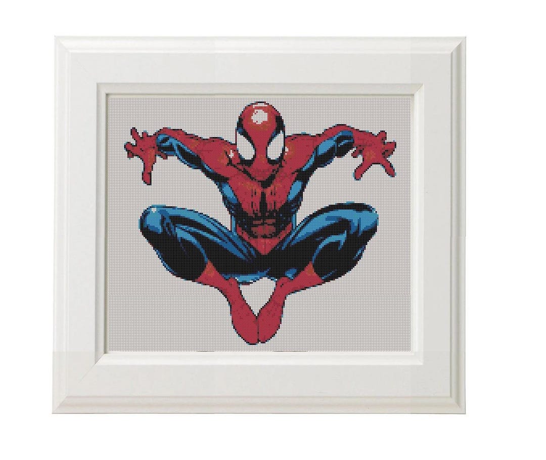 Spiderman Cross Stitch Pattern DIY Spiderman Pattern Marvel Cross ...