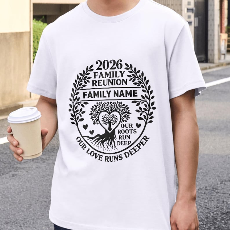 Family Reunion Tree 2026 SVG Bundle | Custom Family Name T-shirt Design ...