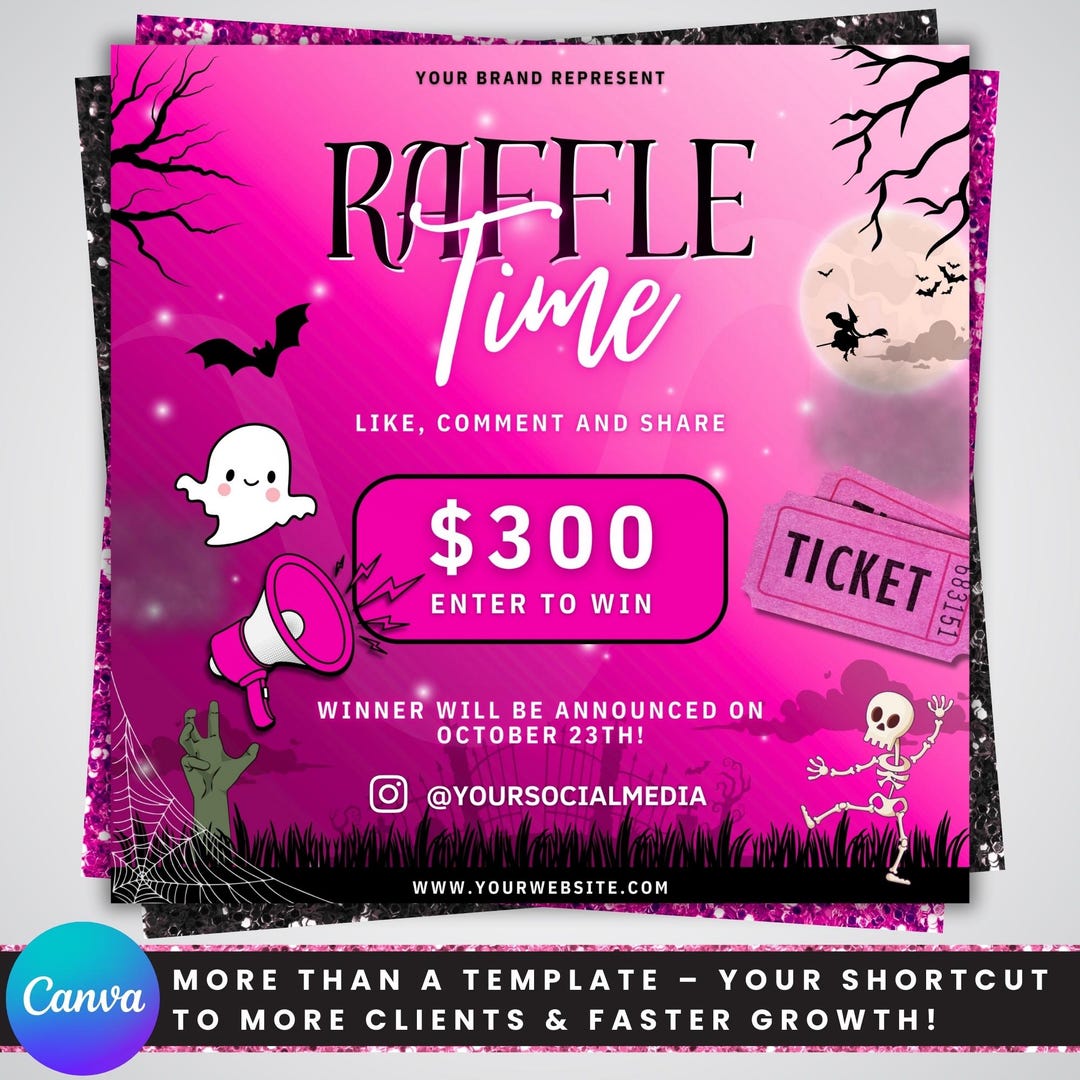 Editable Halloween Raffle Flyer | Spooky Event Flyer | Halloween ...