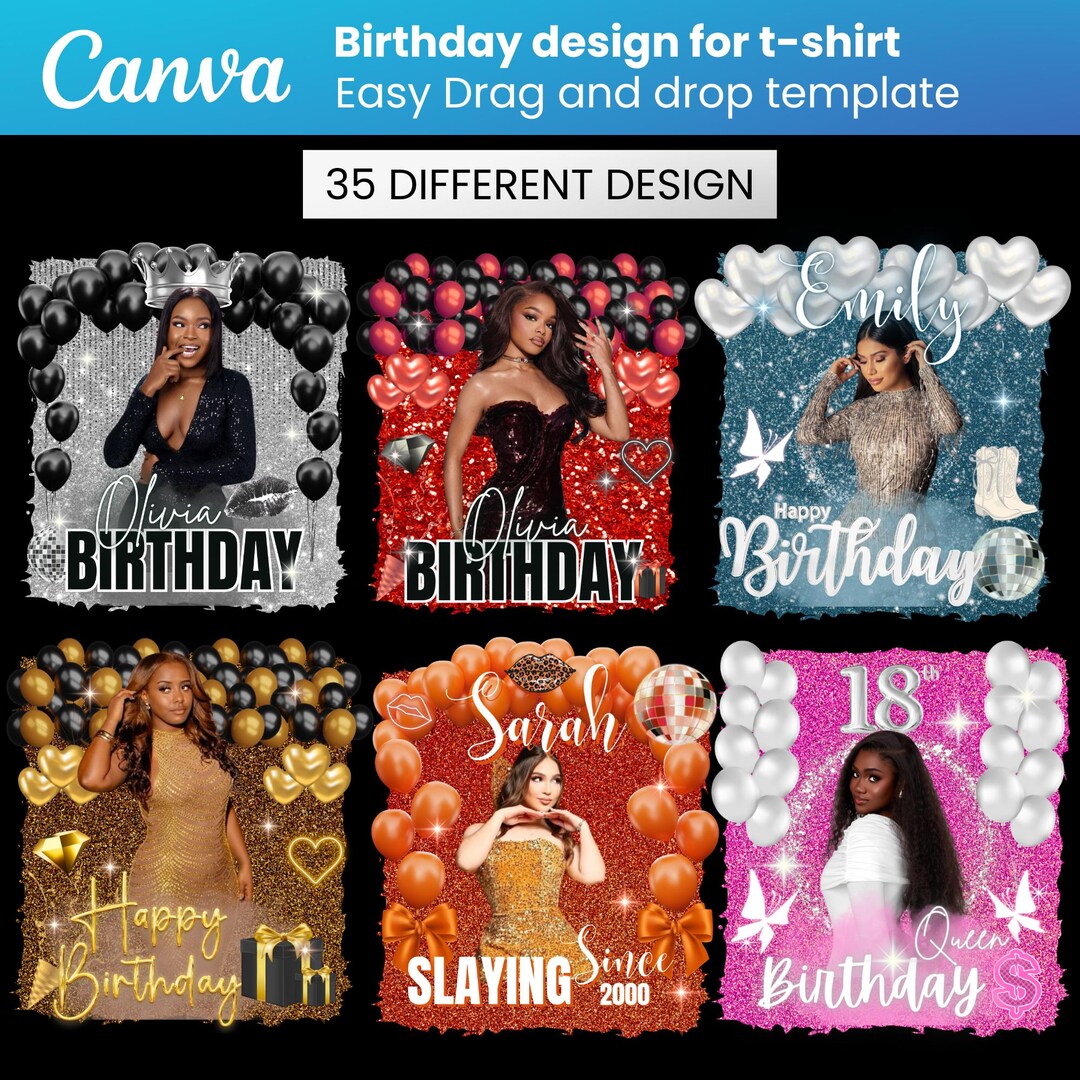 Birthday Bootleg Canva Editable Template, Custom Birthday Party Cups ...
