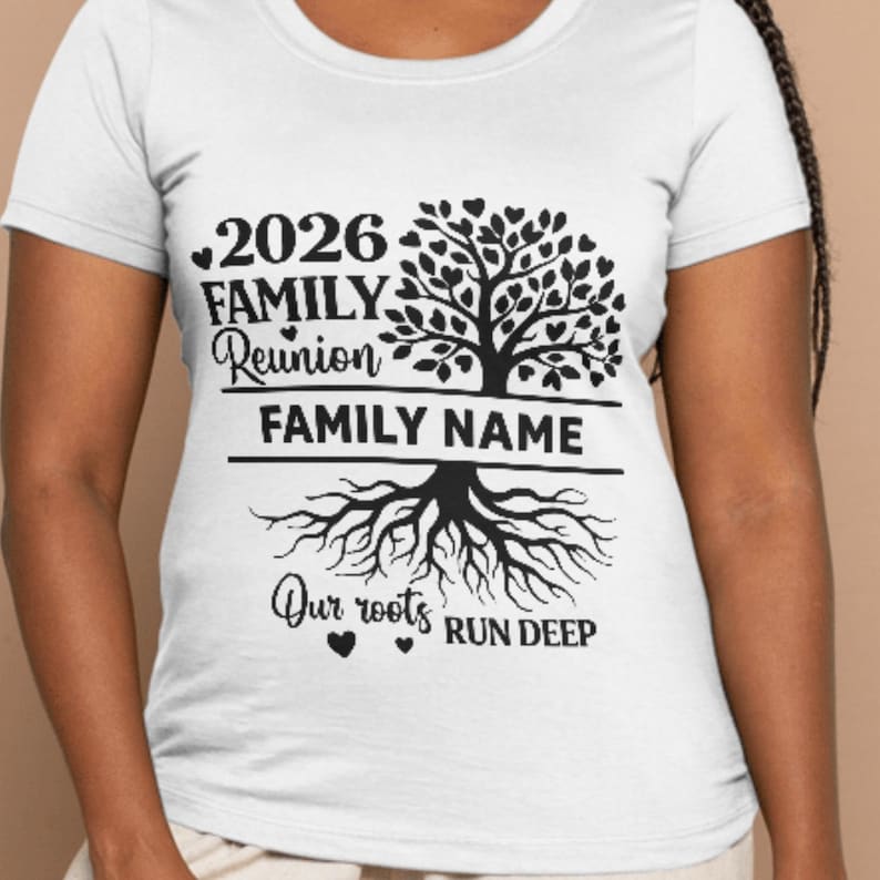 Family Reunion Tree 2026 SVG Bundle | Custom Family Name T-shirt Design ...