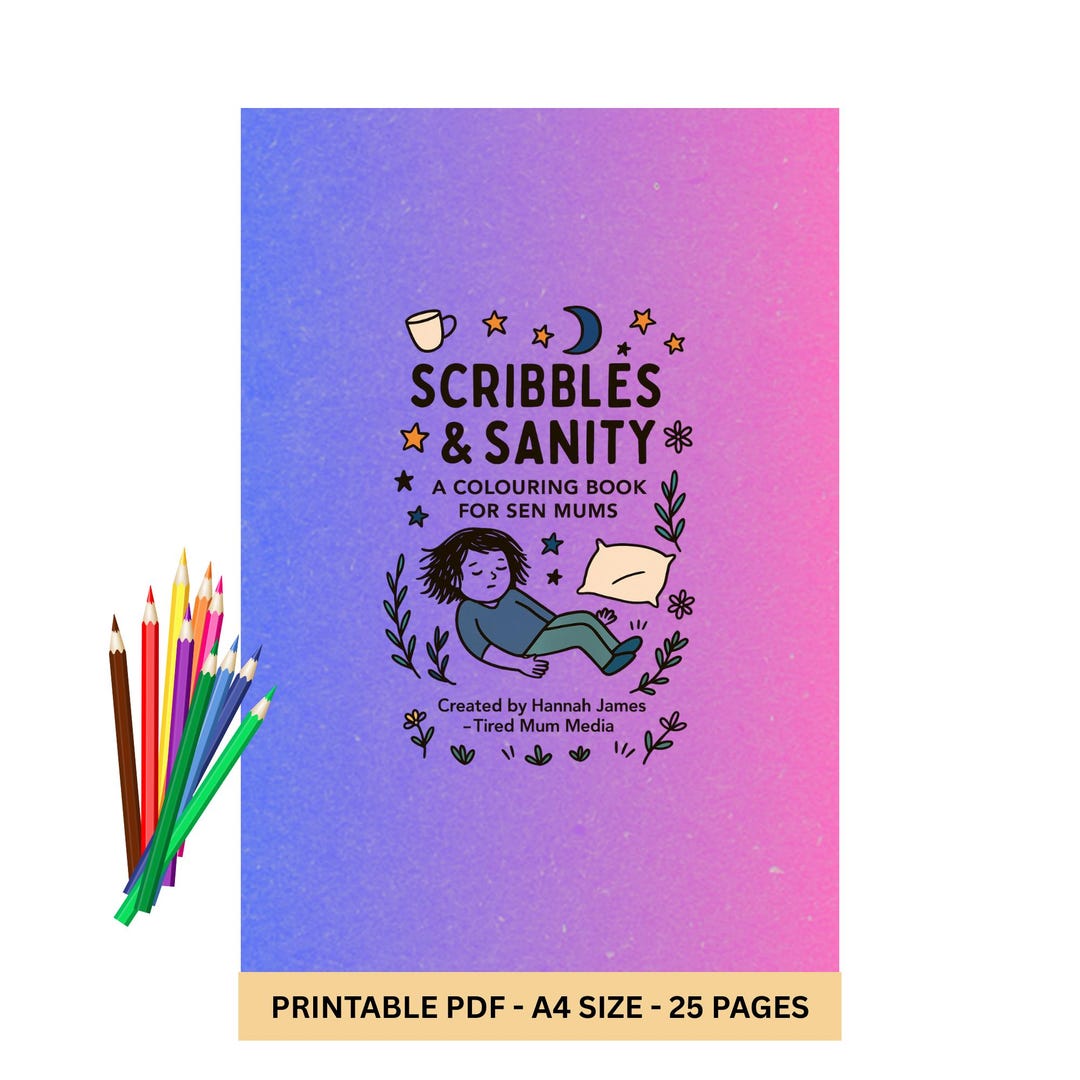 SEN Mum Colouring Book: Mindful Stress Relief, Digital A4 PDF - Etsy