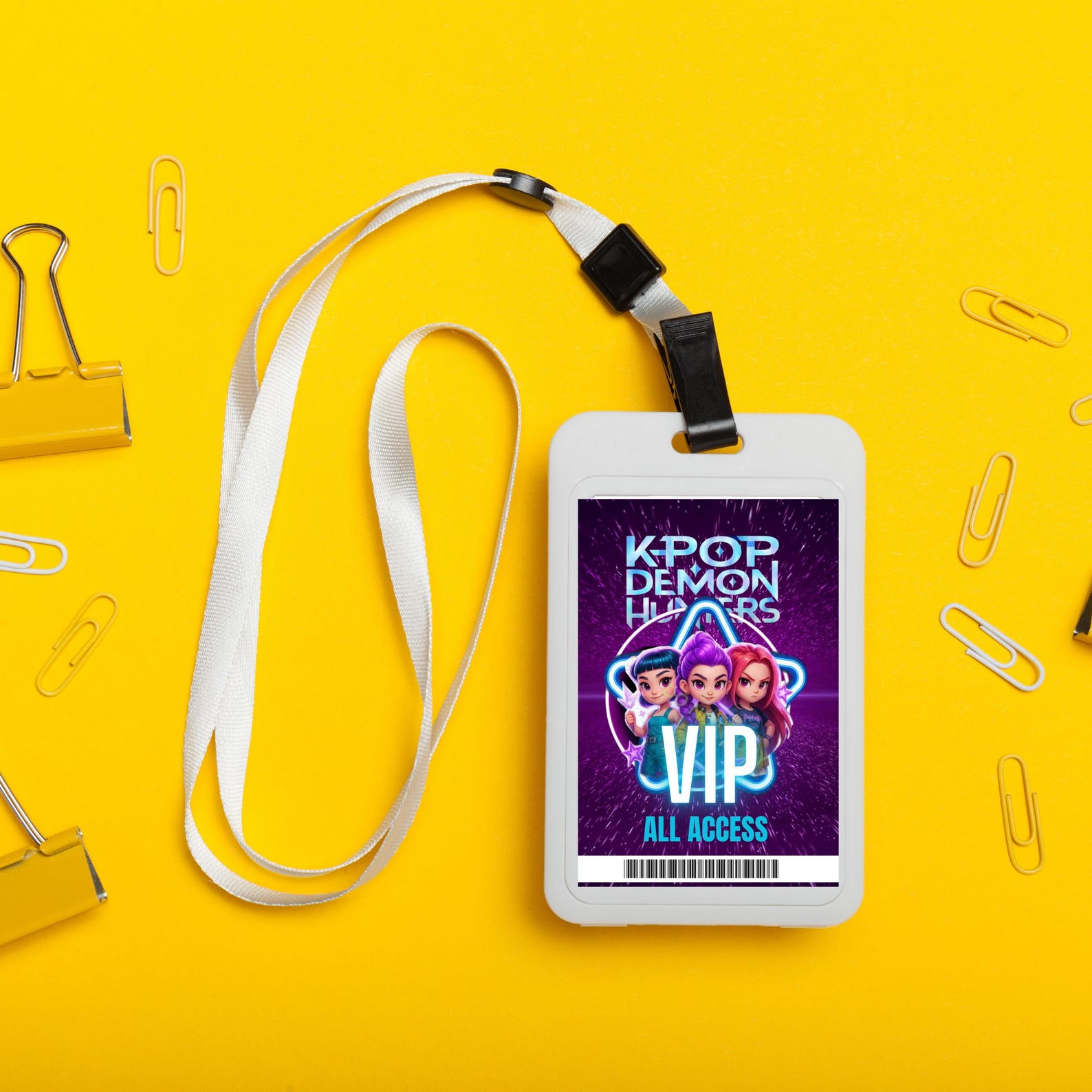 Editable Kpop Demon Hunters Vip Pass ID | Kpop Huntrix VIP Pass Set ...