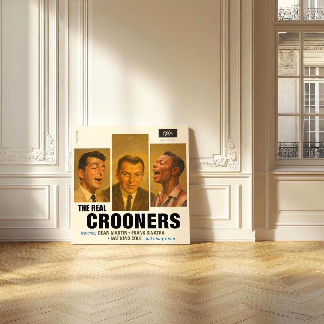 Crooners – Vintage Vocal Jazz Album Cover Poster | Mid-century Modern ...