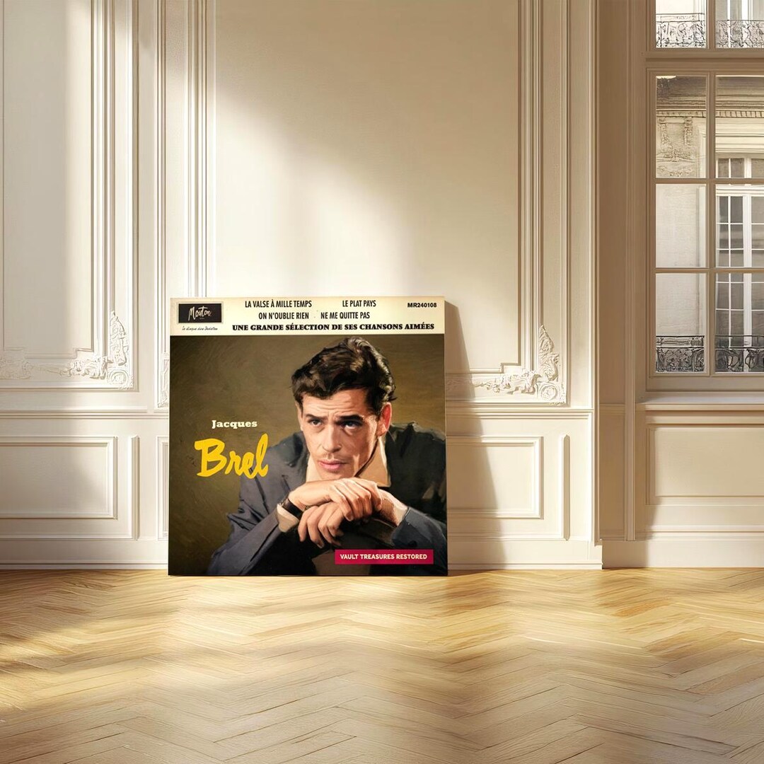 Jacques Brel – Vintage Album Cover Poster | Mid-century Parisian ...