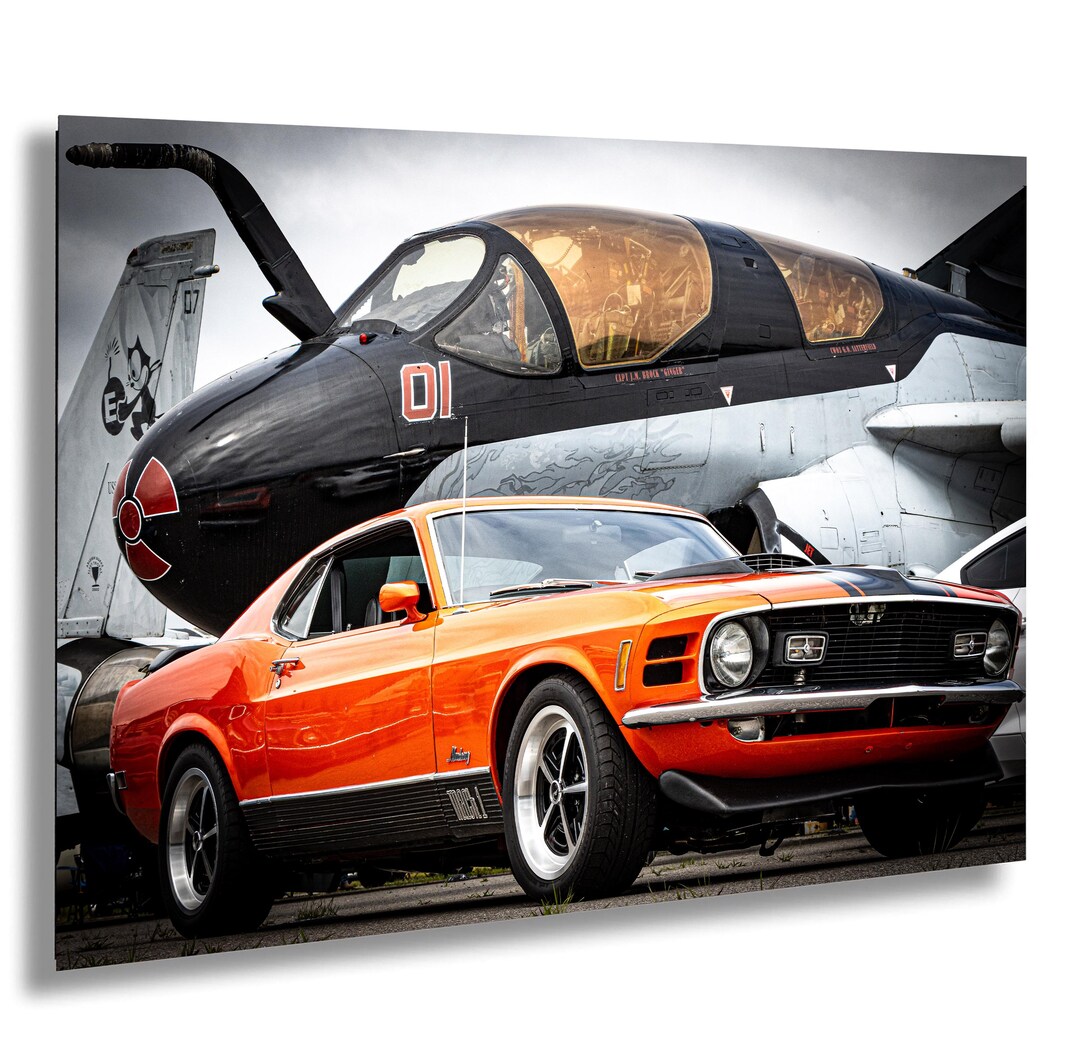 Ford Mustang Mach 1 Photo With Military Airplane Hickory North Carolina ...