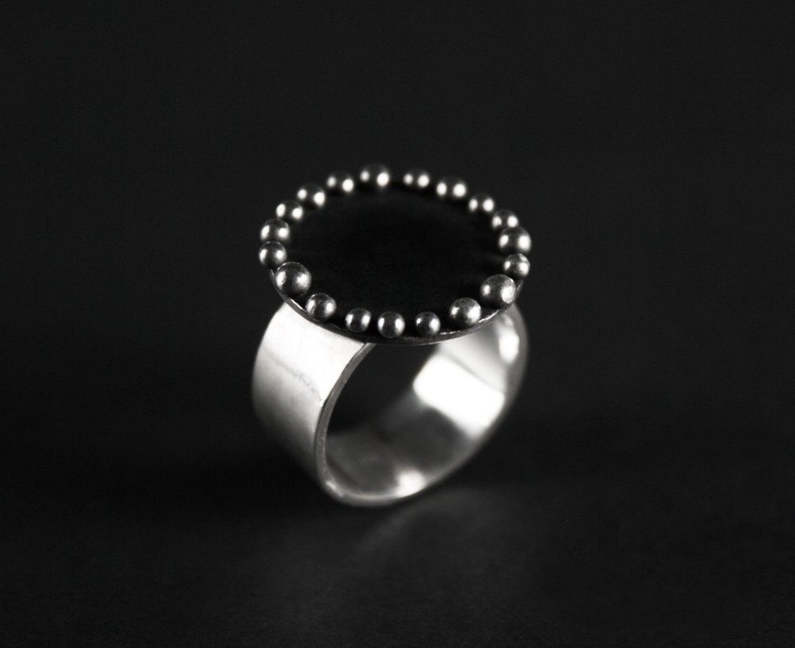 Sterling Silver Bubbles Ring 2 Colours - Etsy