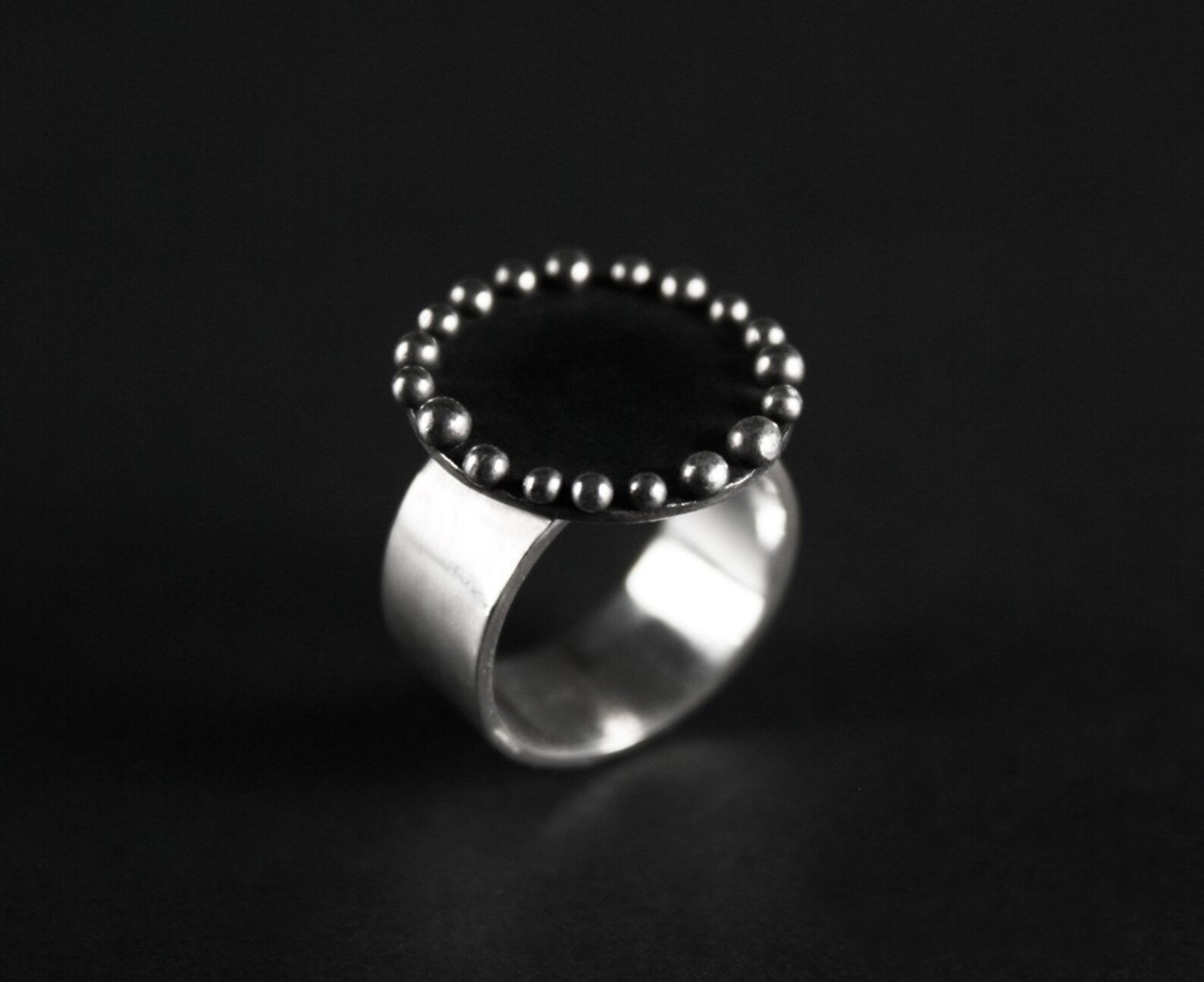 Sterling Silver Bubbles Ring 2 Colours - Etsy