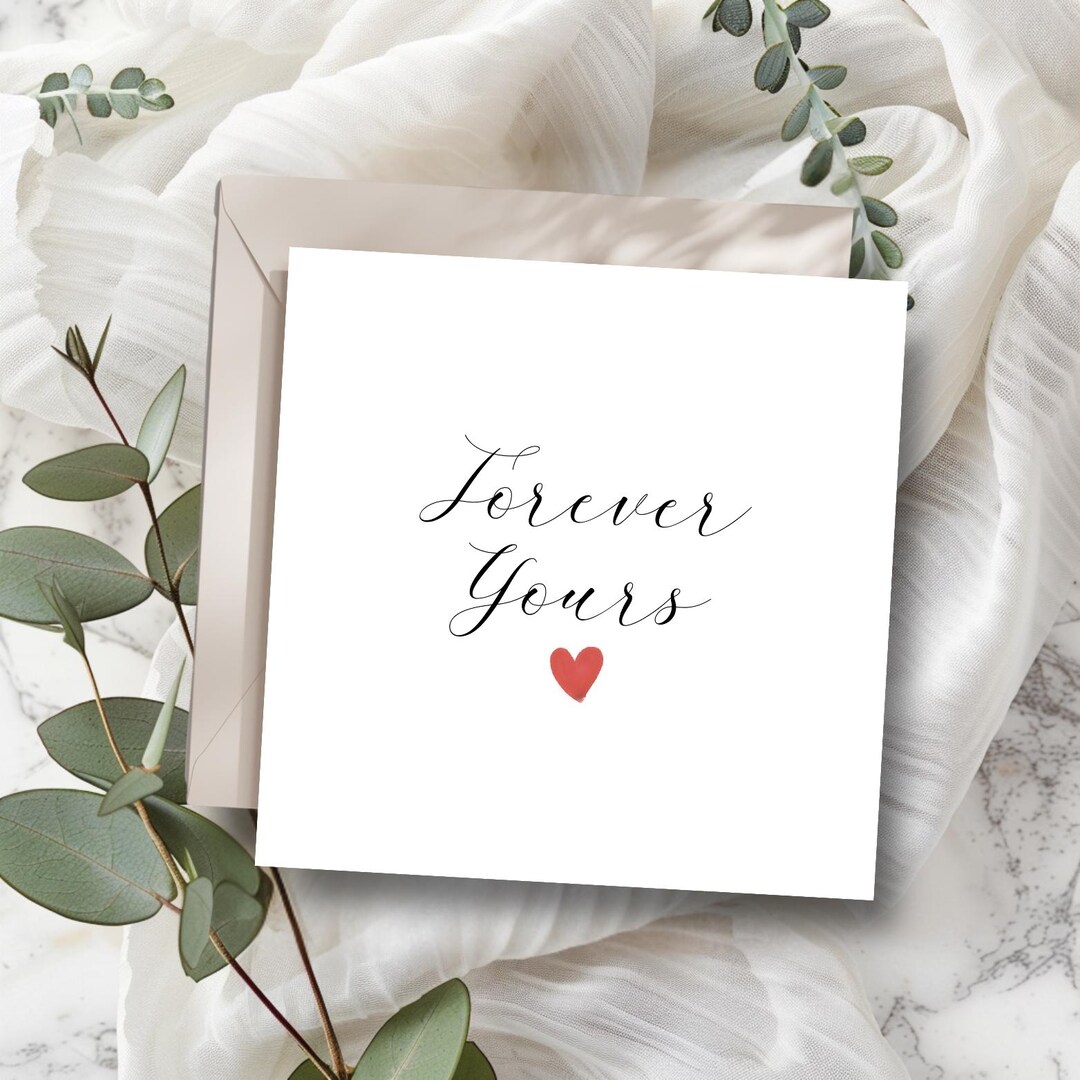 Personalised Forever Yours Love Card, Romantic Card, Valentine's Day ...