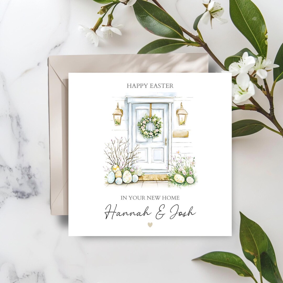 Personalised Easter in Your New Home Card, 1st Easter in Your New Home ...