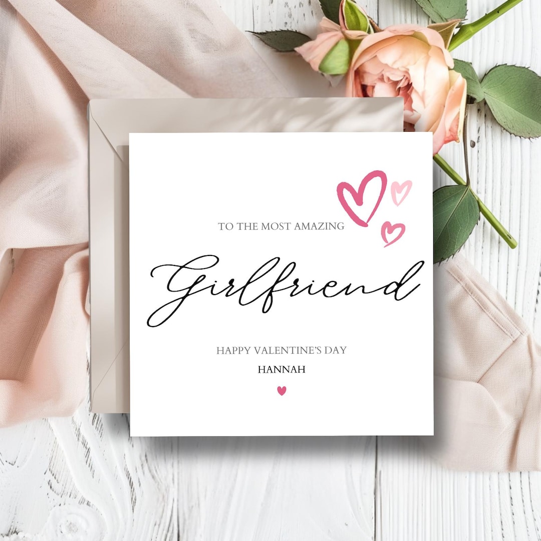Personalised Girlfriend Valentine's Day Card, 1st Valentine's Together ...