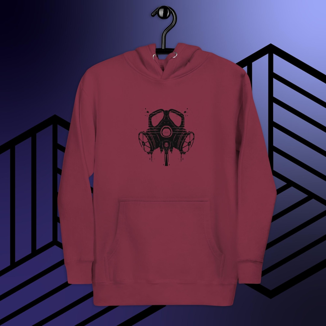 Gas Mask Hoodie – Streetwear, Techno Style, Post-apocalyptic Dark Art ...
