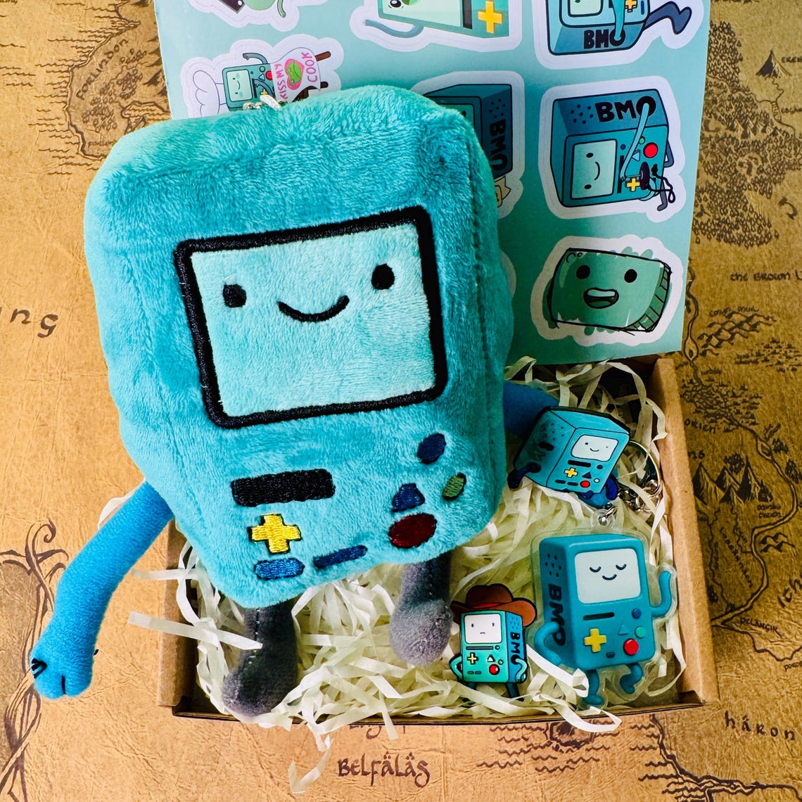 Adventure Time BMO Plush Gift Box , Cute Game Console Doll , Cartoon ...