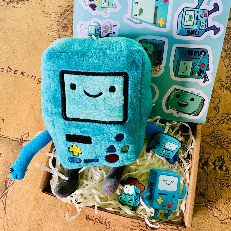 Adventure Time BMO Plush Gift Box , Cute Game Console Doll , Cartoon ...
