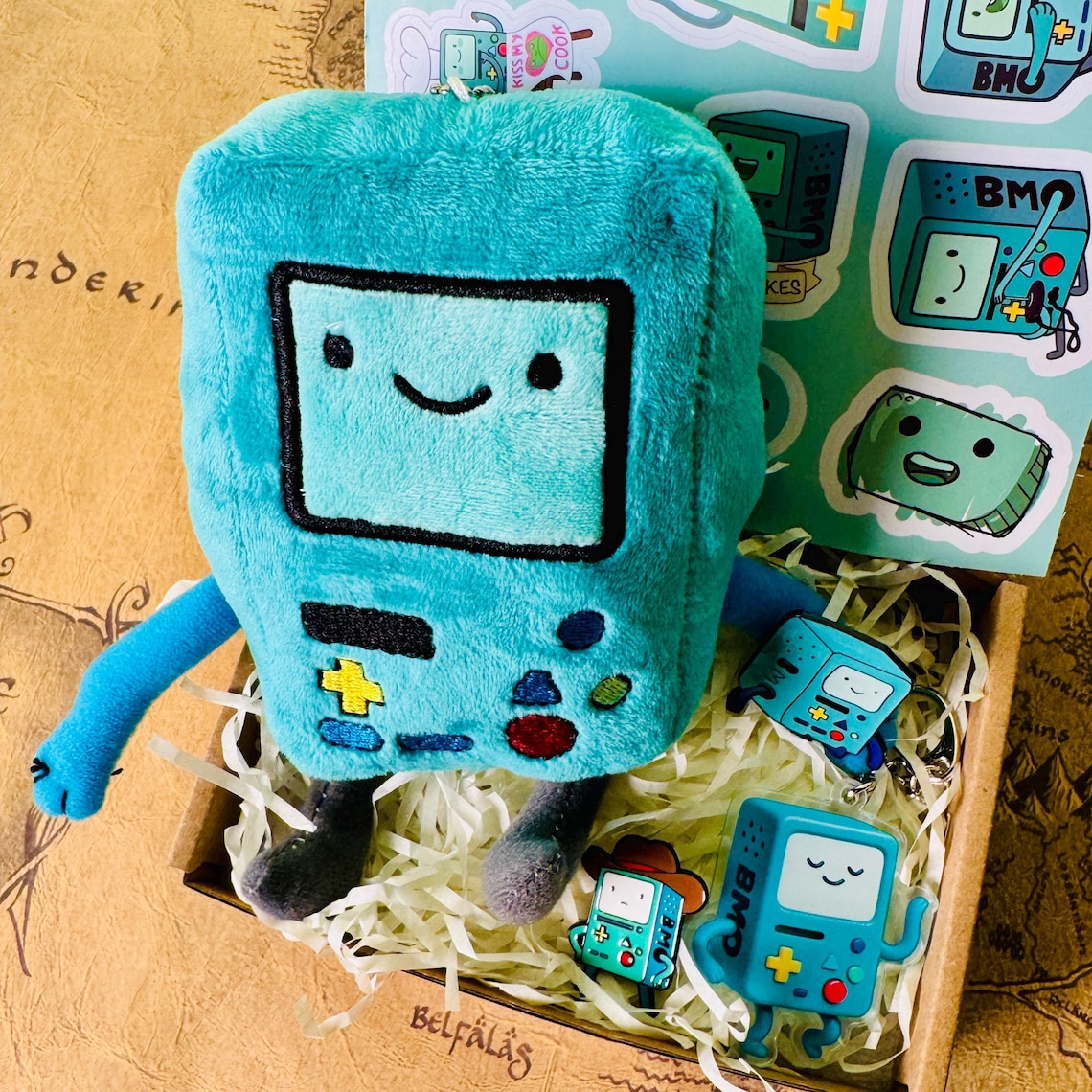 Adventure Time BMO Plush Gift Box , Cute Game Console Doll , Cartoon ...