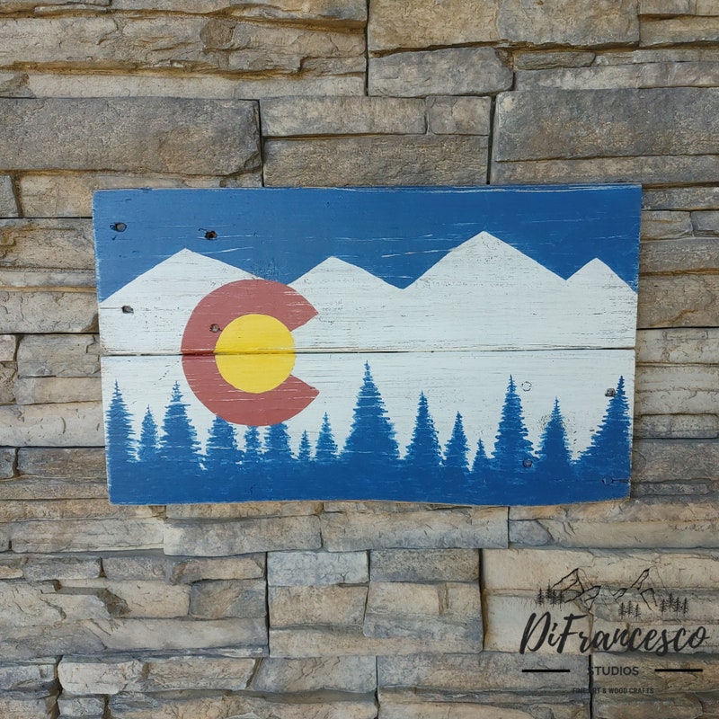 Wood Colorado Flag - Etsy