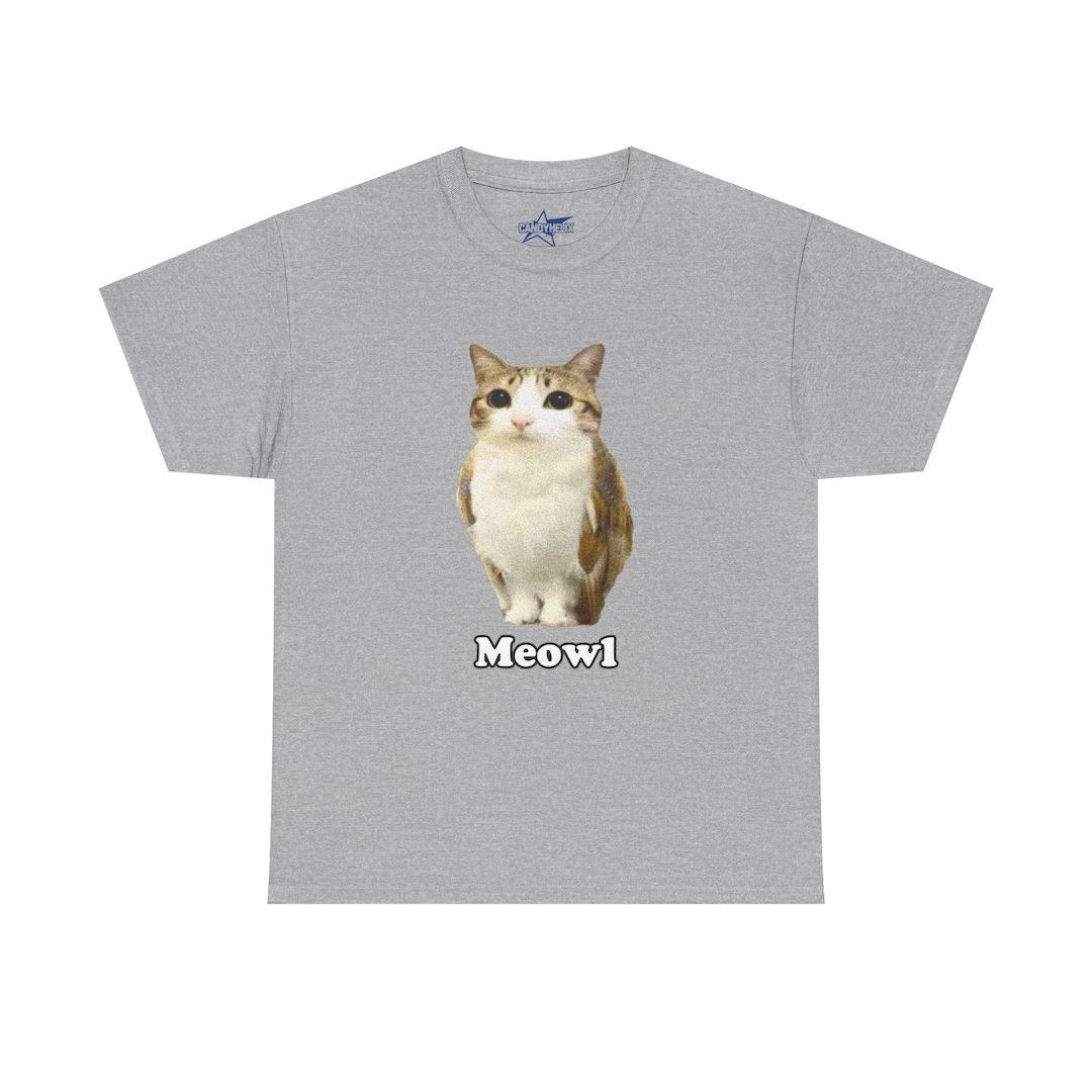 Meowl Meme Cat Funny Graphic Tee | Cute Cat Meowl, Streetwear Style ...