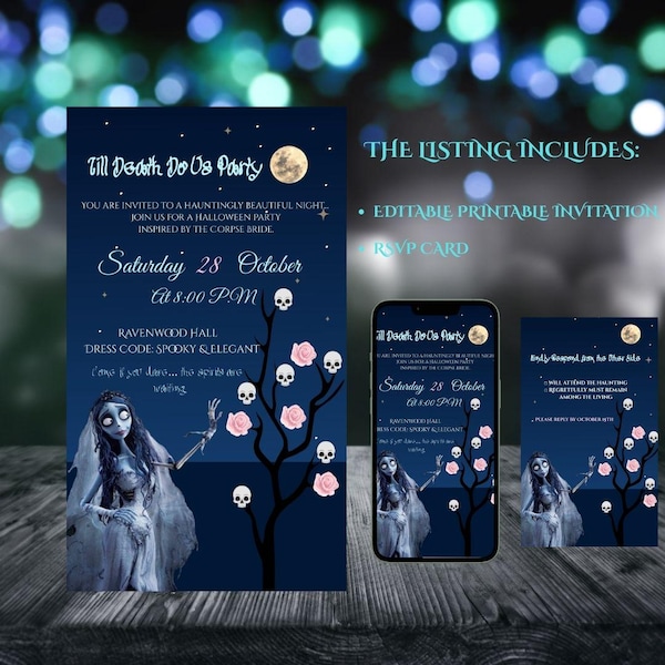 Corpse Bride Card - Etsy