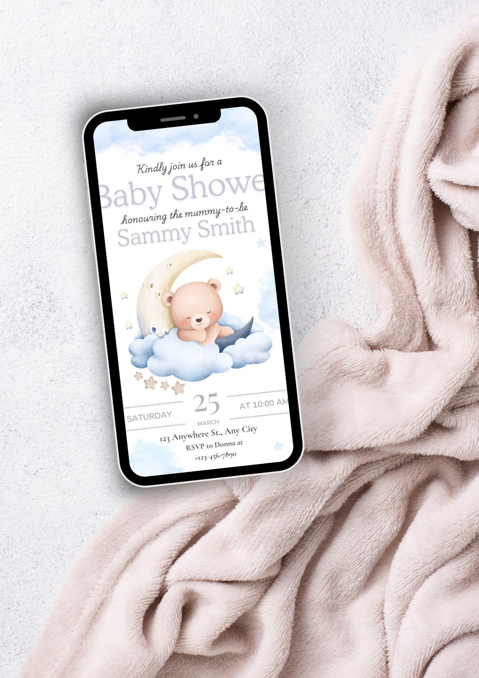 Personalised Baby Shower Digital Invitation - Etsy
