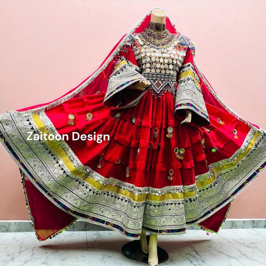 Afghan Traditional Dress and Charma Embrodery Dress for Afghani Girl ...
