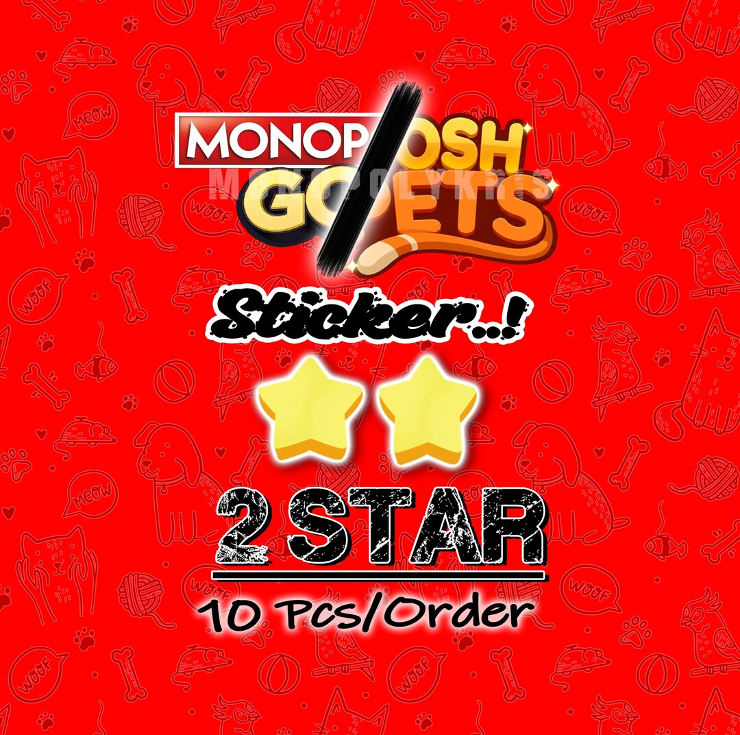 Monopoly_go 2 Star Stickers POSH PETS Album - 10 Piece/order - Etsy