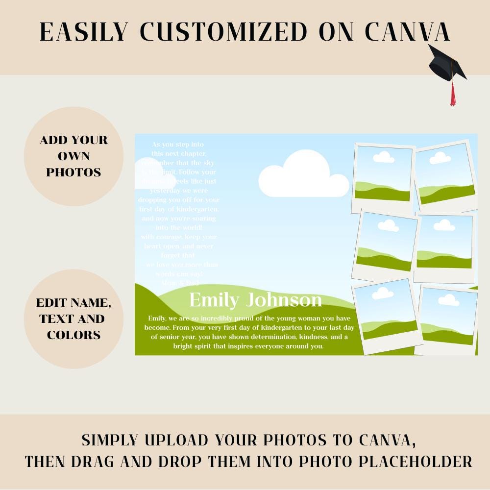 Editable Half Page Yearbook Ad Template: Canva (8.5x5.5 Inches) - Etsy