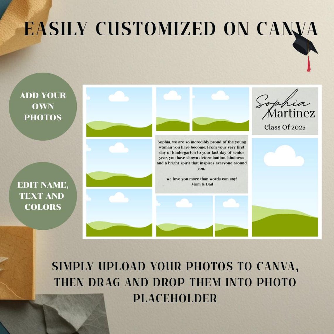 Editable Half Page Yearbook Ad Template Digital Download High School ...