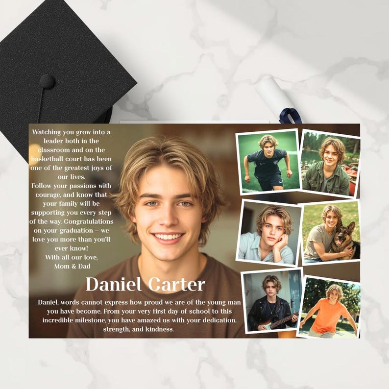 Editable Half Page Yearbook Ad Template - Senior Tribute (canva) - Etsy