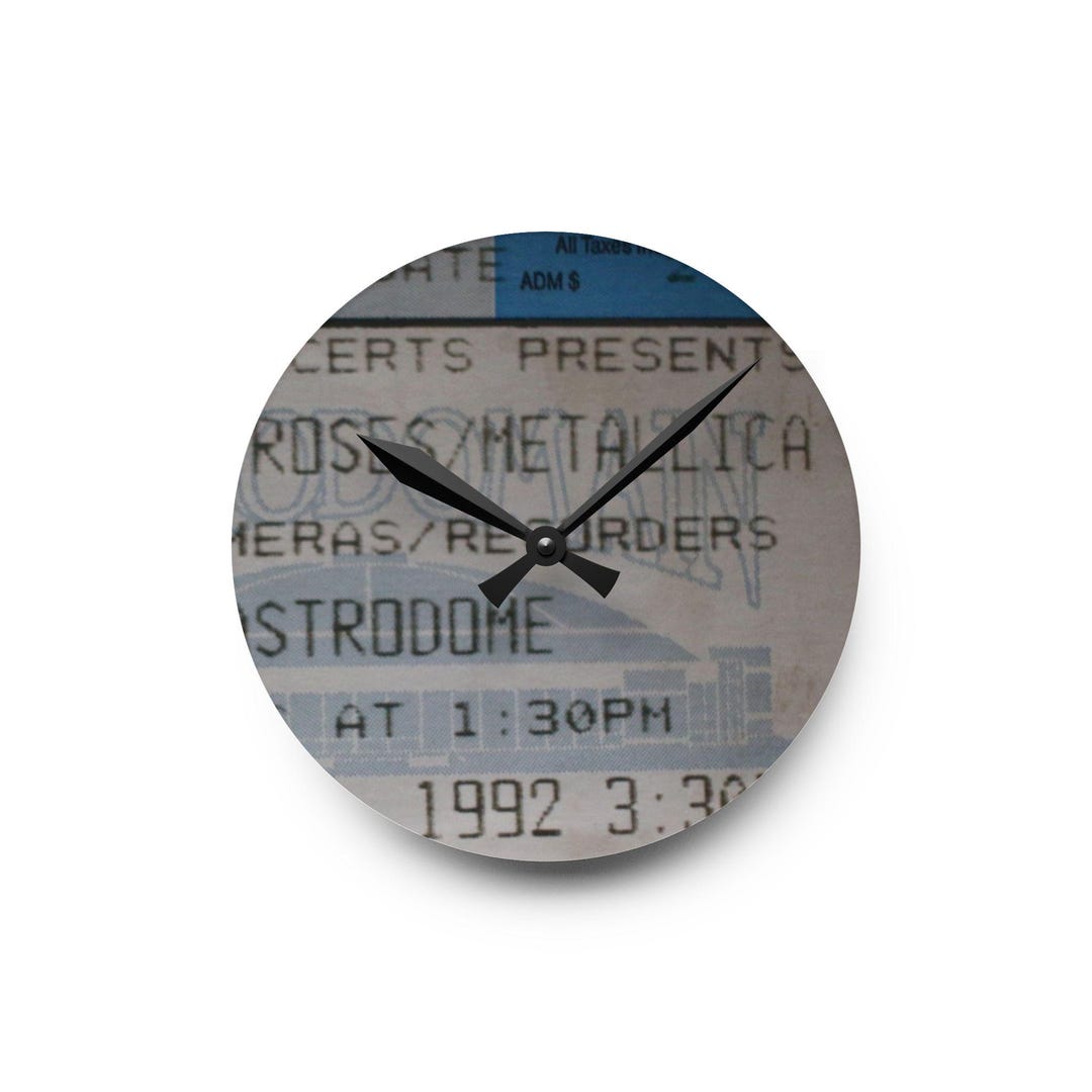 Metallica Vintage Concert Ticket Wall Clock - Etsy