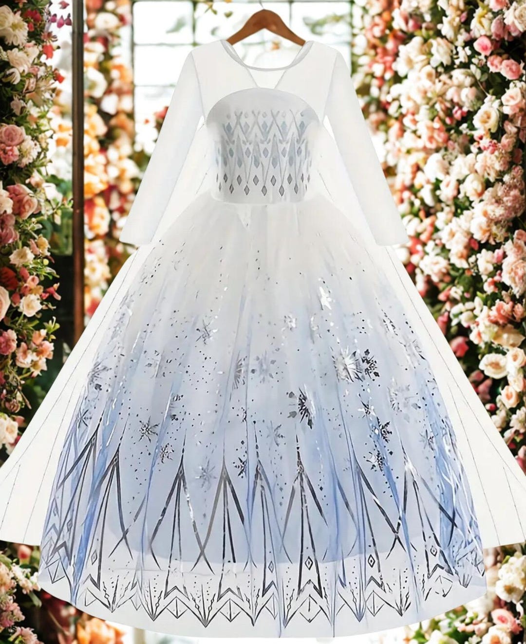 White Princess Dress | Girls Ice or Snow Costume | Princess Gown for ...