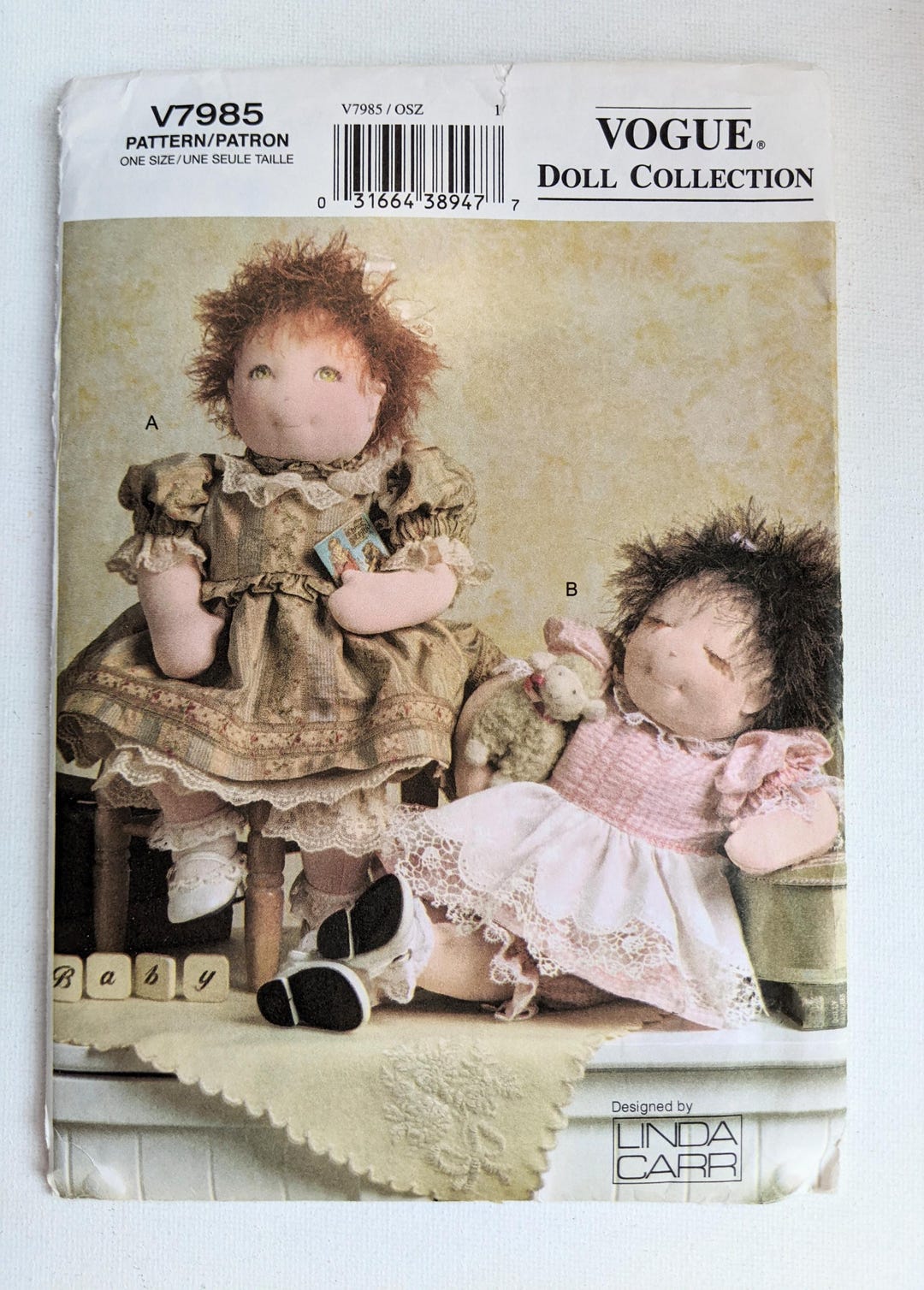 Vogue Doll Collection Pattern V7985, 15" Baby Doll Uncut Pattern, Doll ...