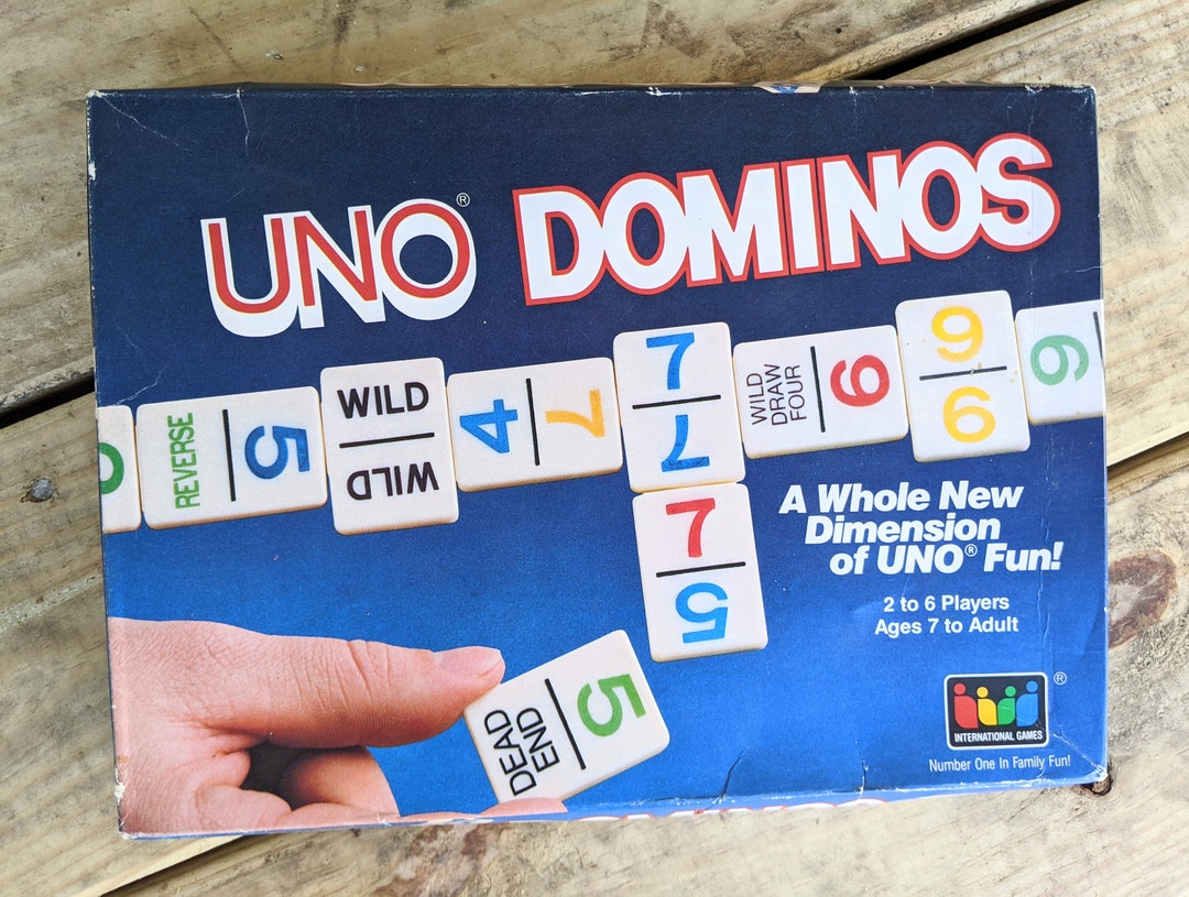 1990 Uno Dominos, Vintage Games, Game Night, Complete Game Pieces, Used ...