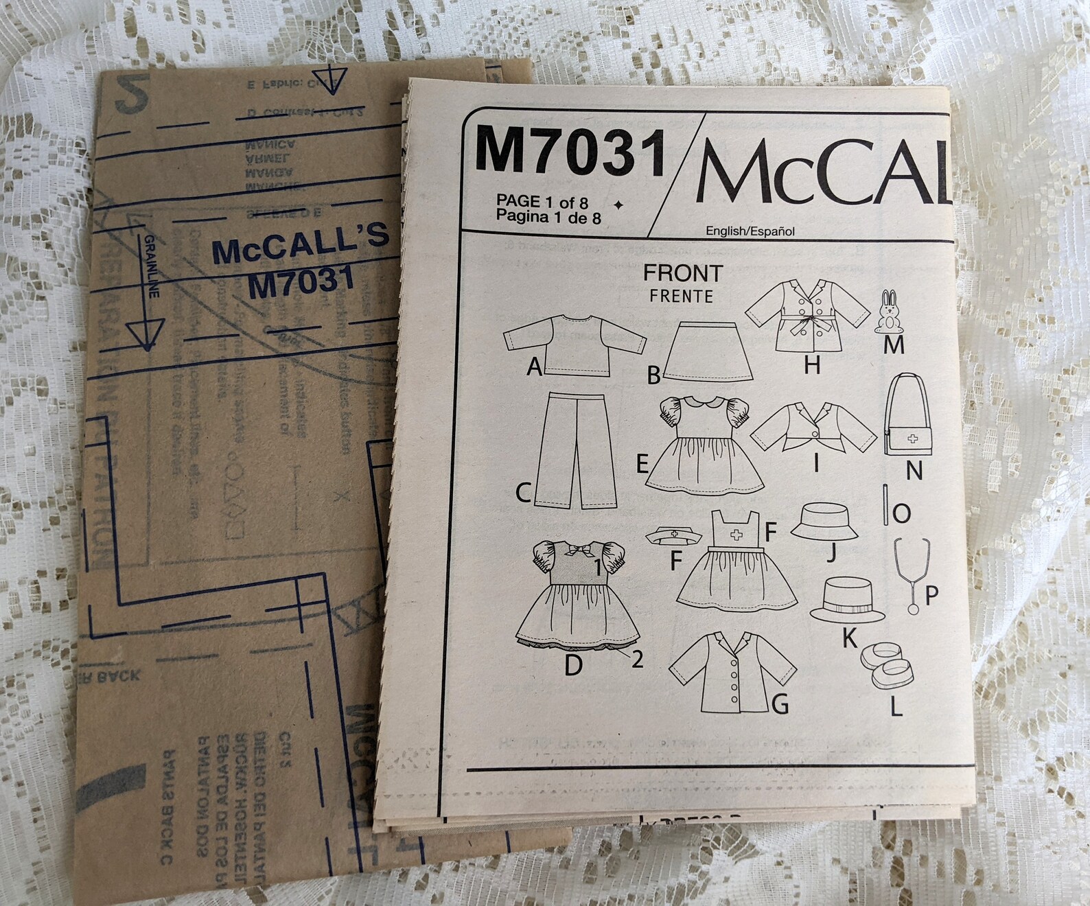 Mccalls Doll Clothing Patterns, 18 Doll Sewing Patterns, Mccalls MO401 ...