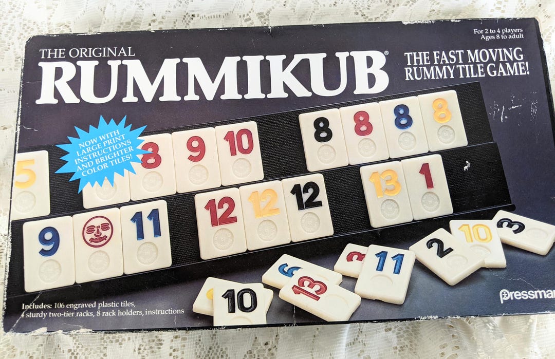 Vintage Rummikub Tile Game, 1990 Game All Pieces Included, Family Game ...