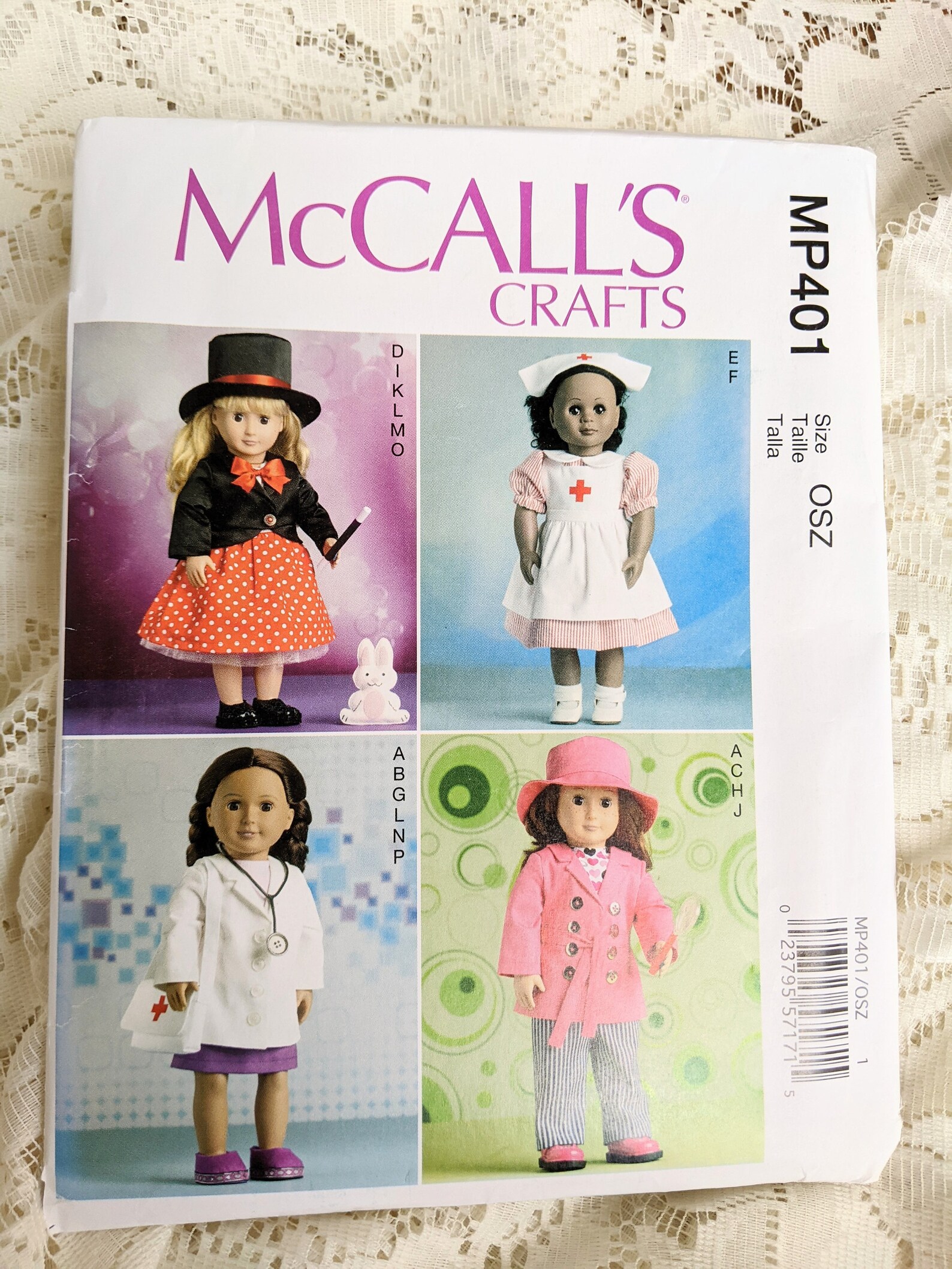Mccalls Doll Clothing Patterns, 18 Doll Sewing Patterns, Mccalls MO401 ...