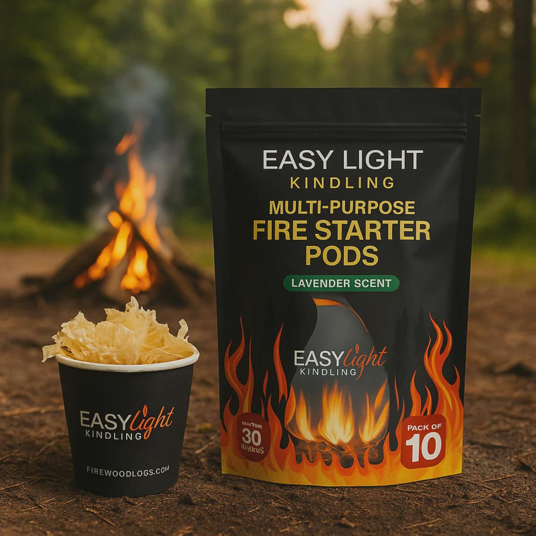 Easy Light Fire Starter Pods - Non-toxic Kindling, Campfire BBQ 10-pack ...