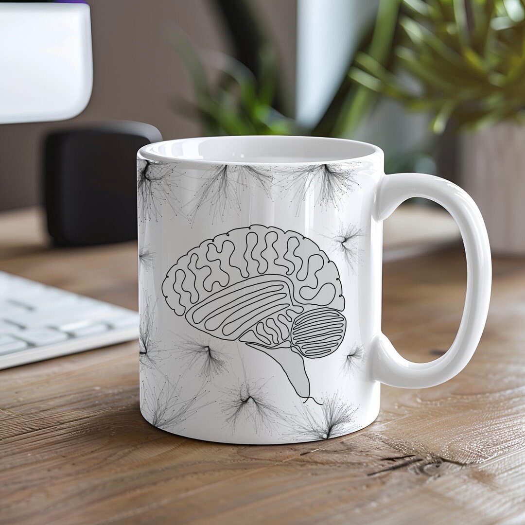 Neuroscience Ceramic Mug, Neuron Brain Art, Neurologist Gift - Etsy