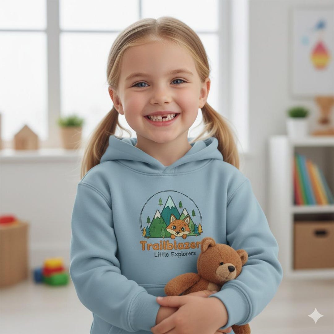 Personalized Kids Cotton Heritage Hoodie: Custom Embroidered Fleece - Etsy
