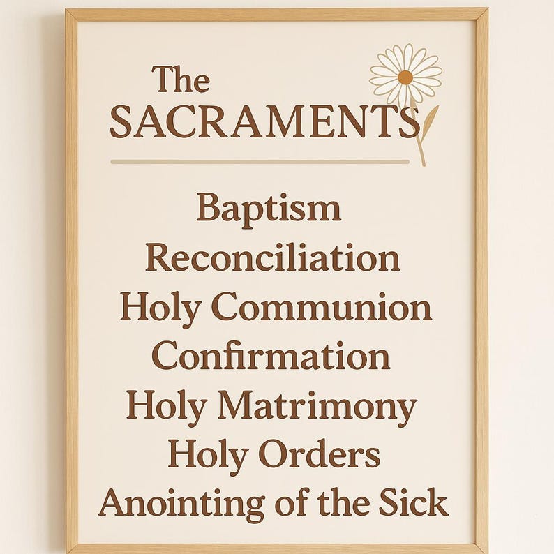 Catholic Sacraments Posters | Catholic Homeschool Resource | Faith ...